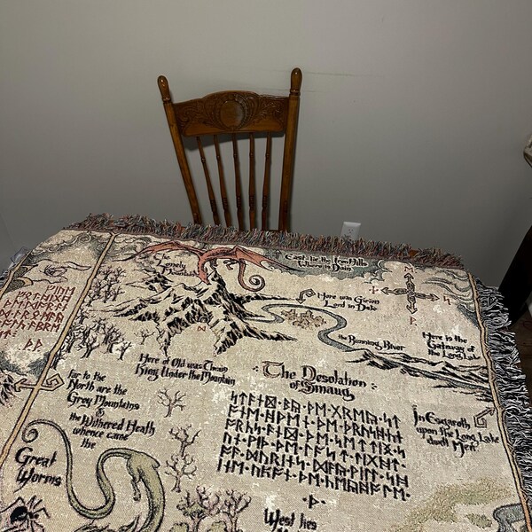 Lord of the Rings Thorin's Woven Blanket | Bilbo Baggins Tapestry Throw ...