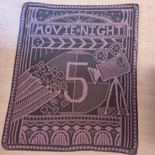 Movie Night Mosaic Crochet Blanket PATTERN: Beginner-friendly (PDF ...
