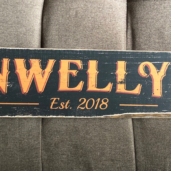 Tap Room Wood Sign, Custom Home Bar Established Date Decor, Pub Owner ...