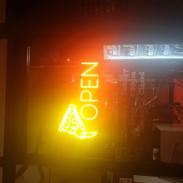 Pizza Neon Sign, Open Pizza Led Sign, Restaurant Sign, Kitchen Neon ...