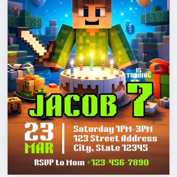 Christian Birthday Invitation Template, Editable Jesus Birthday Invite ...