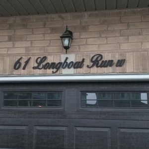 Script House Numbers & Street Sign, Cursive Home Address Sign - Etsy