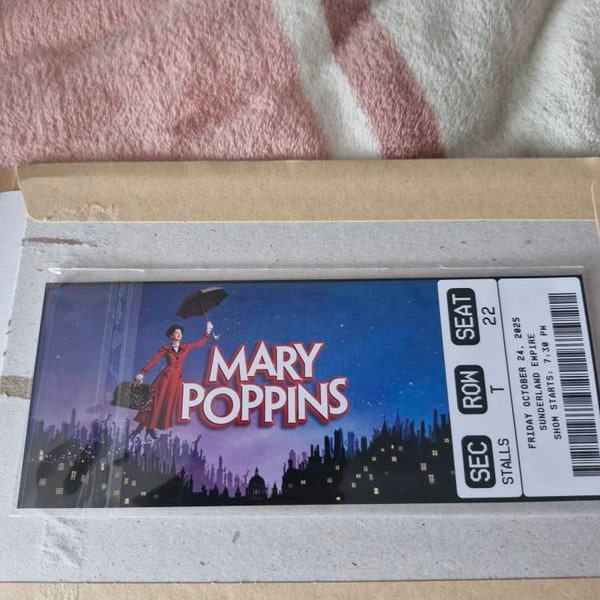 Printable Phantom of the Opera Musical Theatre Ticket Personalized Gift Reveal Editable West End ...