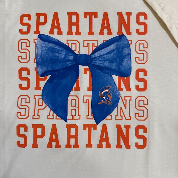 Personalized Team Mascot Bow Shirt: School Spirit T-shirt - Etsy