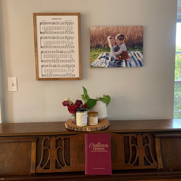 Amazing Grace Sheet Music Wood Sign | Hymn Lyric Art | 289 - Etsy