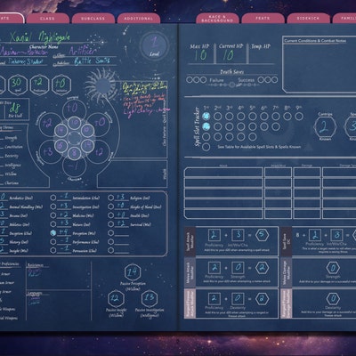 Printable Dnd Character Journal, Dnd Character Sheet With Spell Cards ...