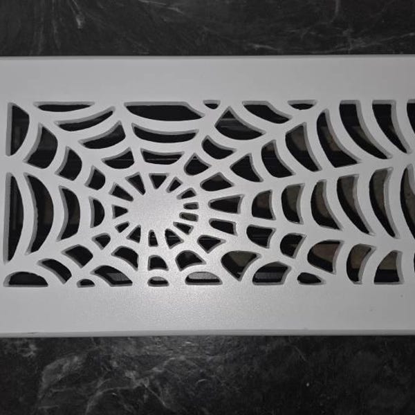 4"x10" Spooky Gothic Vent Cover in Spider Web Design Cast Aluminum ...