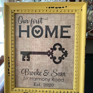Our First Home Personalized Printable Sign Housewarming | Etsy