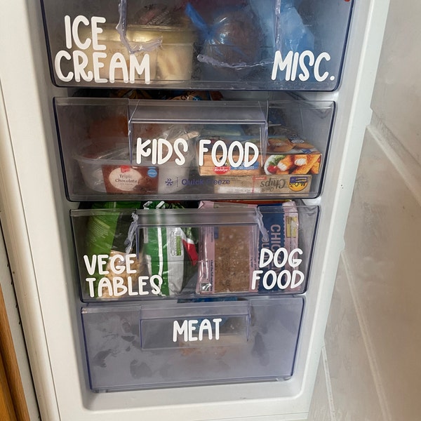 The Fridge Refrigerator Organisation Label Set of 6, 10, 20, 30 or 40 ...