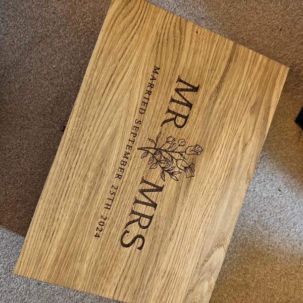 Wedding Engagement Gift for Couples Personalized Wooden Memory Keepsake ...