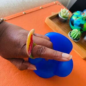 Sobral Circus Monociclo Fun Colorful Pattern Ring Size 7.5 | Etsy