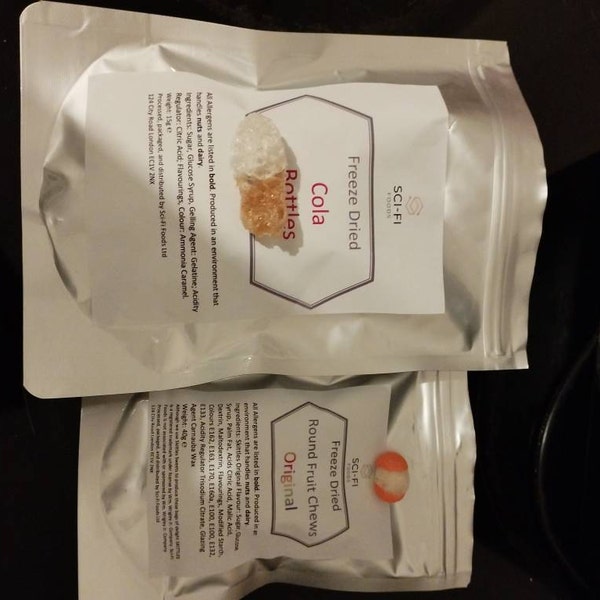 Sci-fi Foods UK Freeze Dried Ice Cream Astronaut Space Food Neapolitan ...