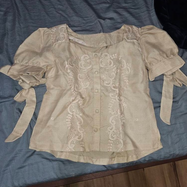 Modern Filipiniana, Barong Tagala Dress, Pinya Cocoon, Philippine ...