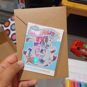 Trans Rights Pokemon Sylveon Eevee Evolution Holographic 3 Inch Vinyl ...