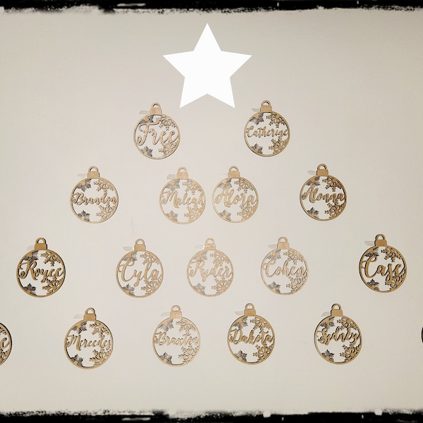 Personalized Christmas Ornaments Personalized Custom Bauble Laser Cut ...