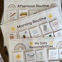 Daily Routine Cards & Chart, Toddler Routine Checklist, Daily Rhythm ...