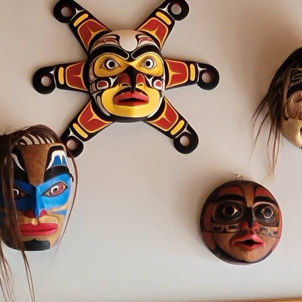 Killer Whale Mask Orca Native American Shaman's Ceremonial Hand Carved ...