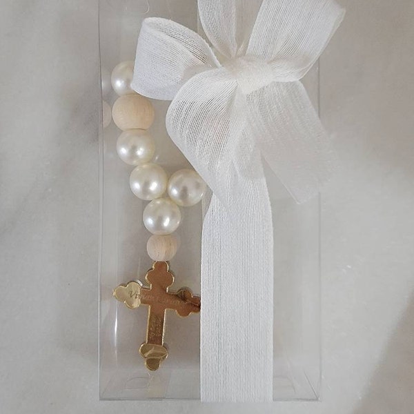 Personalized Mini Rosary Favors: Baptism, First Communion, Christening ...