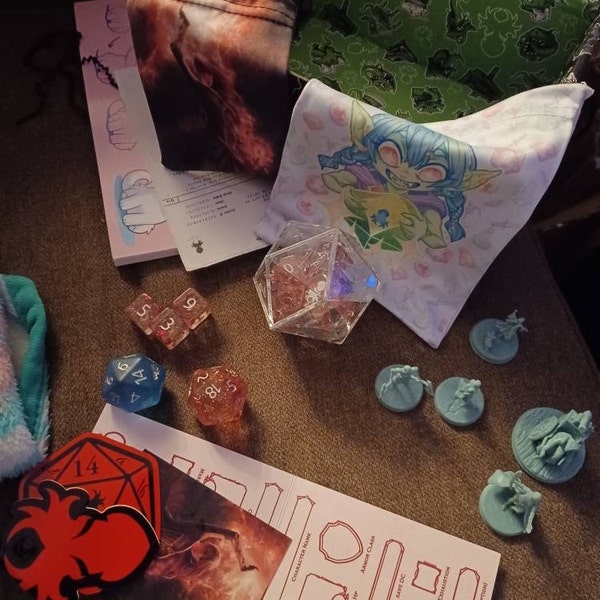 Alchemical Fire 14pc Orange and Red Gold Ink Kraken Dice Set Dungeons ...