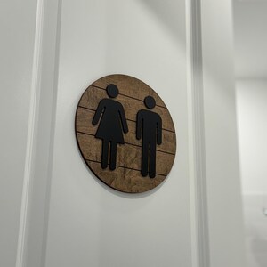 3D Restroom Sign With Pets Restroom Sign for Veterinarian Office Gift ...