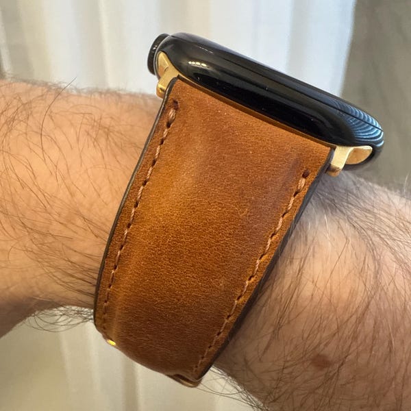 Red Genuine Leather Apple Watch Band 42mm, 38mm, 40mm, 44mm, 49mm for ...