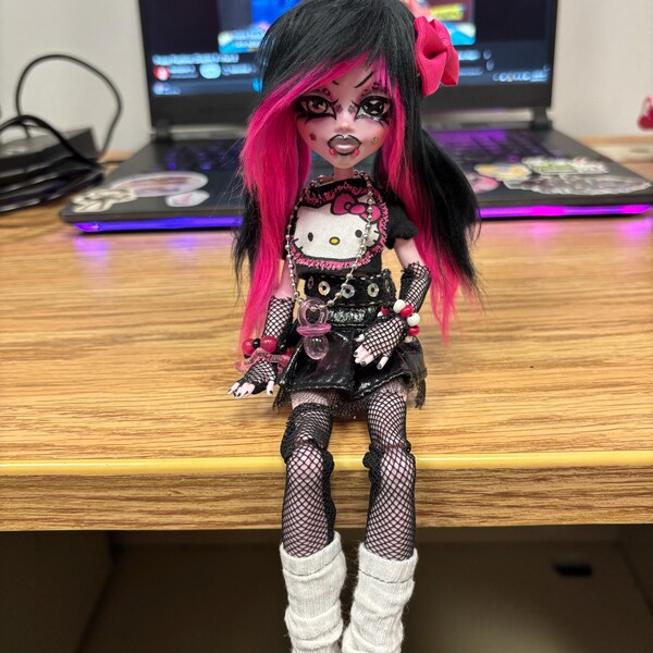 Monster High Gothic Ghoulia OOAK Custom Doll - Etsy