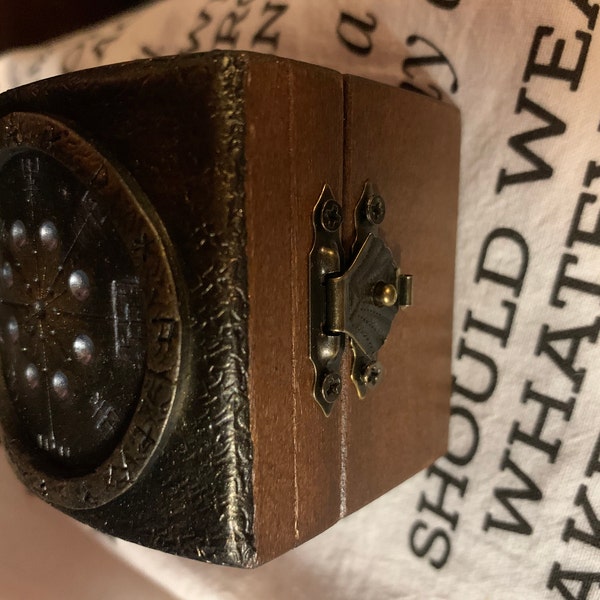 Viking Ring Box With Norse Vegvisir Viking Compass Nordic Jewelry Box ...