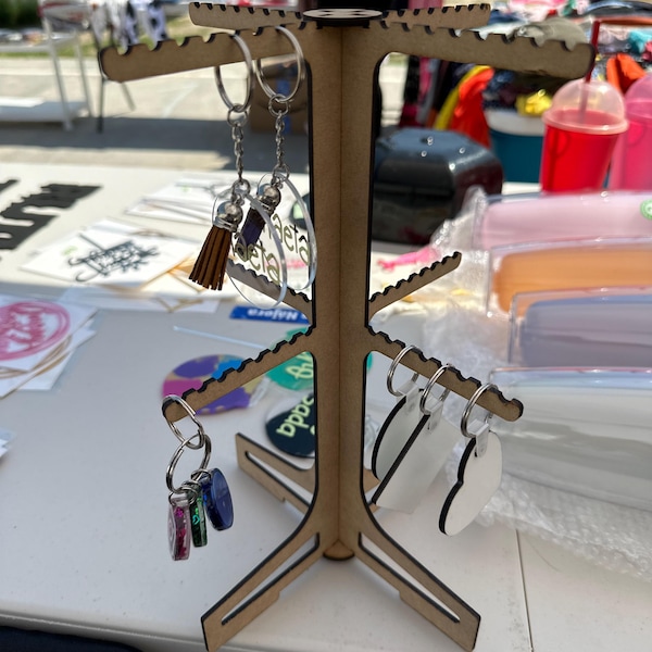 Keychain Display Stand Laser Cut 3 Size | Handicraft Display | Market ...
