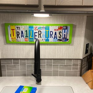 TRAILER TRASH Custom License Plate Sign Camping Sign Funny - Etsy