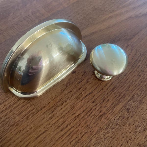 Exquisite Shell Knobs Brass Drawer Knobs Pulls Dresser Knobs Kitchen Cabinet Pulls Handle Door ...