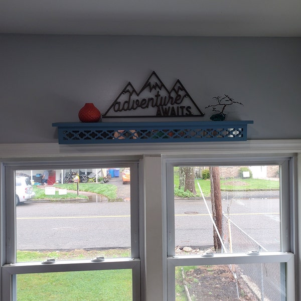 Adventure Awaits Mountains Wall Hanging | Woodland Theme Mountain Decor ...