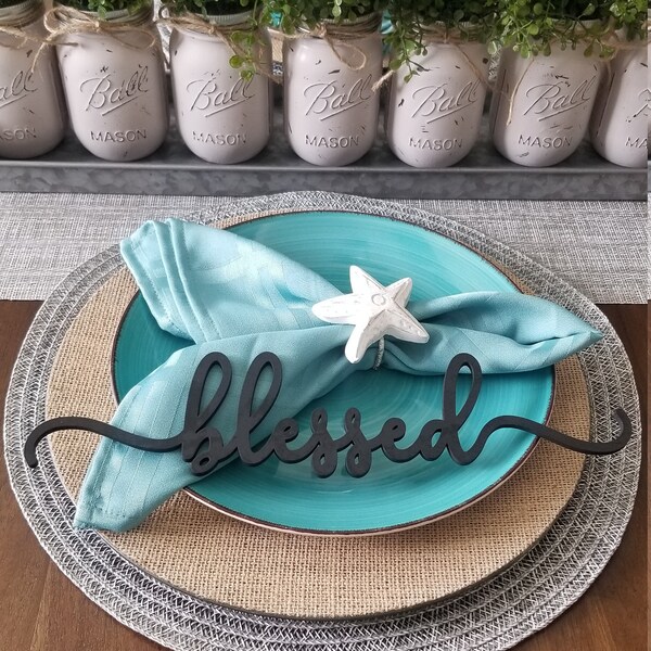 Thanksgiving Place Card, Blessed Place Cards, Thanksgiving Place ...