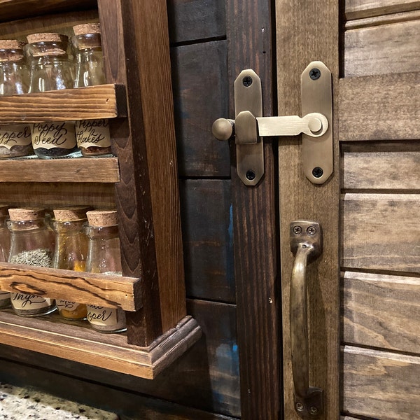 Handmade Solid Brass Latch Lock With Antique Bronze or Oxide Black ...