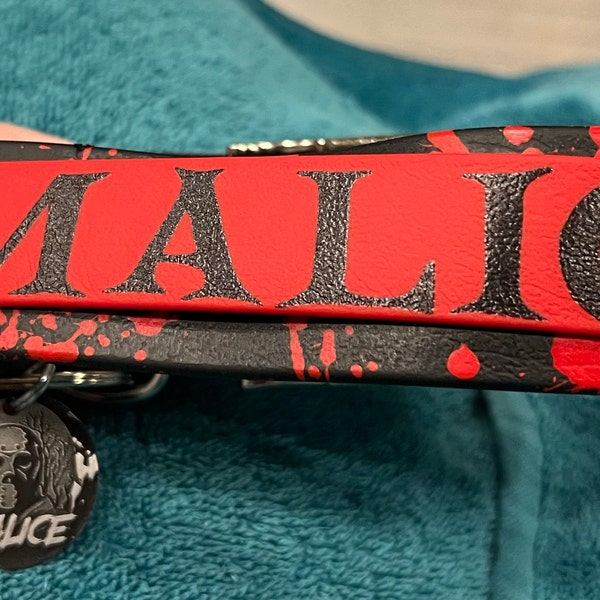 Custom Name Splatter Paint - Biothane Dog Collar - Two-tone 1.5 in ...