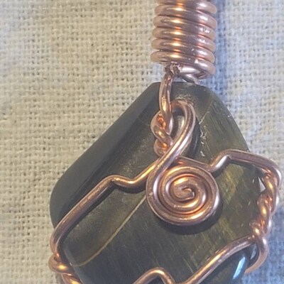 Amethyst Wire Wrap Wand Necklace, Handmade Copper Wire Wrap Jewelry ...