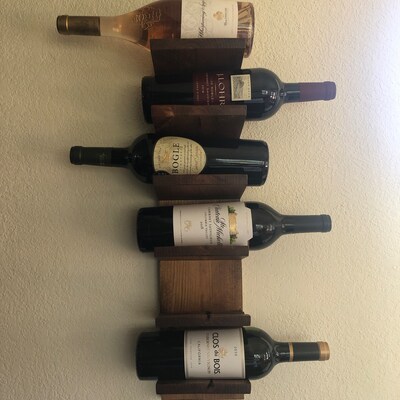 Wall Mounted Wine Rack old Country Style Straight Edges Glass Holder ...