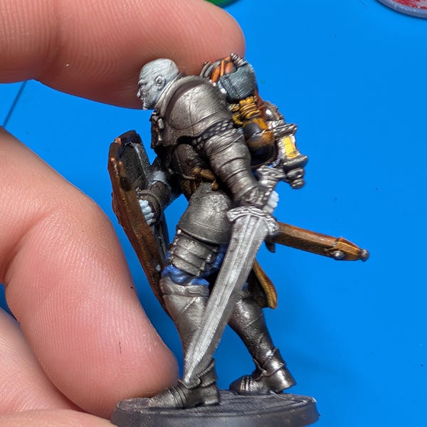 Orc Orog / Half-orc Fighter Barbarian DND Resin 28mm Scale Dungeons & Dragons, Pathfinder ...