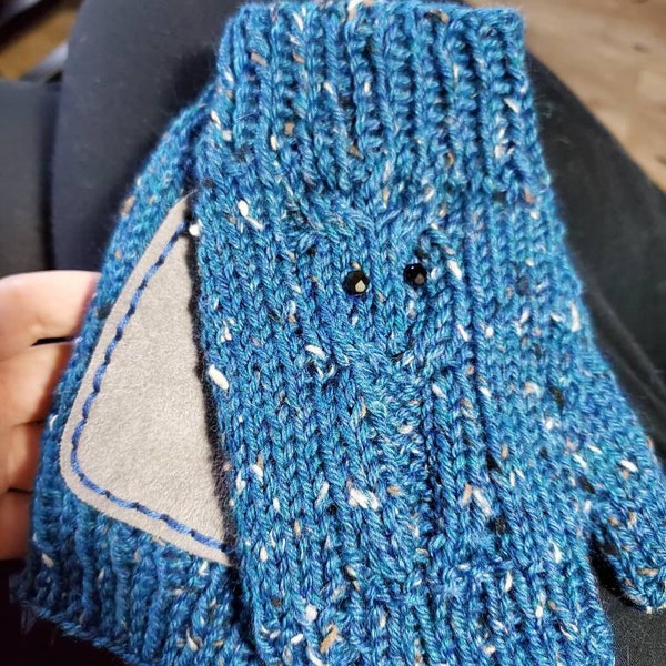 Knitting Pattern - Owl Fingerless Gloves - Cable Owls - Seamless Knit ...