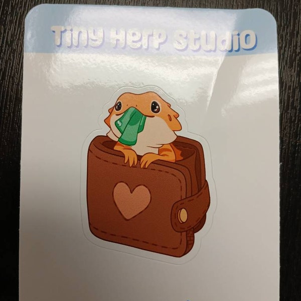 Bearded Dragon Money Thief Sticker - Etsy