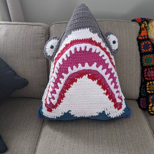 Shark Pillow Crochet Pattern - Etsy