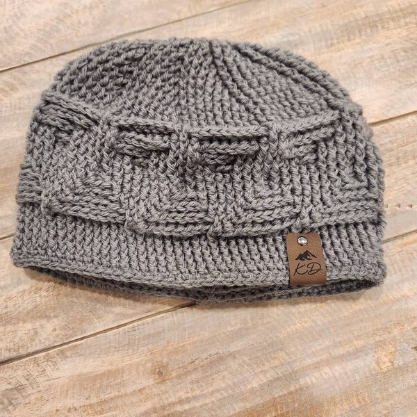 Crochet Pattern for Diagonal Weave Slouch 5 Sizes Baby Large Adult DIY ...