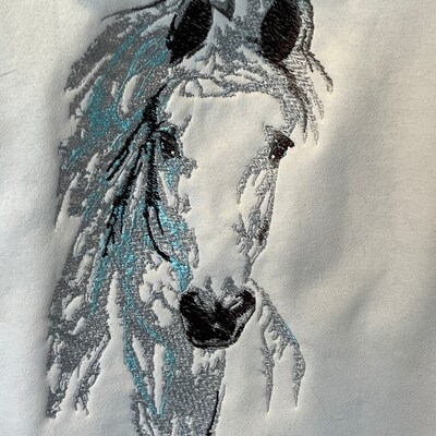 Horse Machine Embroidery 156.8 X 197.8 Mm 6.17 X 7.79 - Etsy