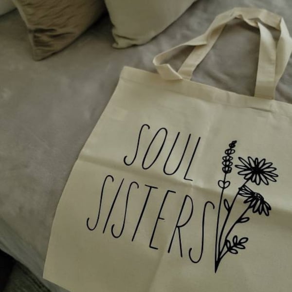 Soul Sisters Tote Bag, Friendship Bags, Besties Tote Bag, Friendship ...