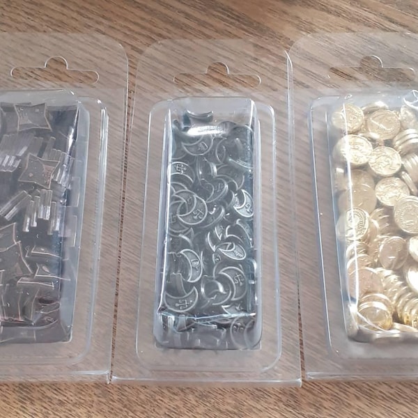 50 Gold Metal Trade Bars, Game Coins, TTRPG Accessories, Dungeons and ...