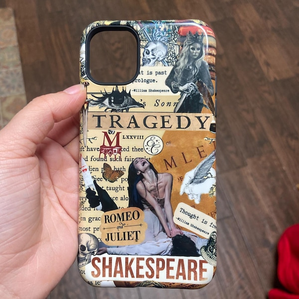 Shakespeare Tragedy Collage Tough Phone Case, iPhone X 11 12 13 14 15 ...