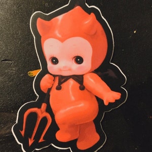 Kewpie Devil Baby Sticker Creepy Cute Goth Kewpie Art on Waterproof ...