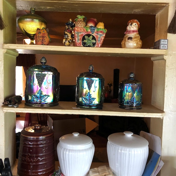 Vicks Vaporub Cobalt Blue Small Glass Jar Bottle With Lid Collectible ...