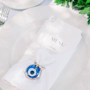 Simple Elegance White Wedding Menus - Etsy