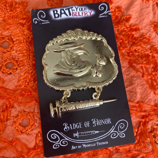 Badge of Honor Plague Doctor Vaccine Enamel Pin - Etsy