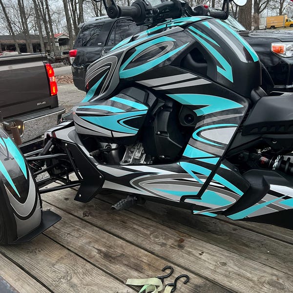 Can Am Spyder RT LTD Graphic Wrap Decal Kit Perennial 2020 & up - Black ...
